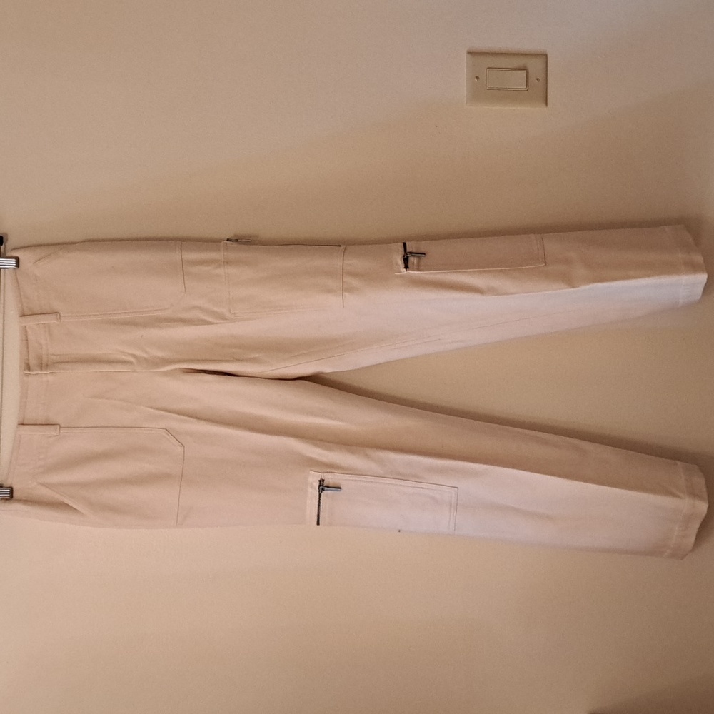 Rare Ralph Lauren Cream Colored Cargo Pants In 100 Pe… - Gem